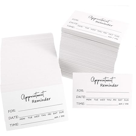 Amazon.com : Custom Appointment Reminder Business Cards 500 Full color ...