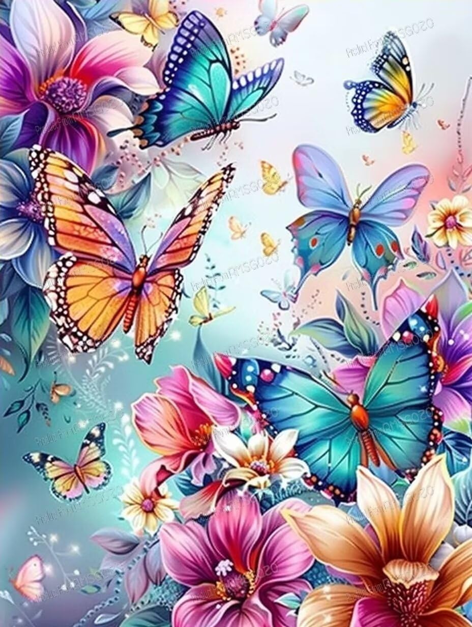 Mariposas De Arte Abstracto Pintura De Arte Abstracto Pintura Colorida