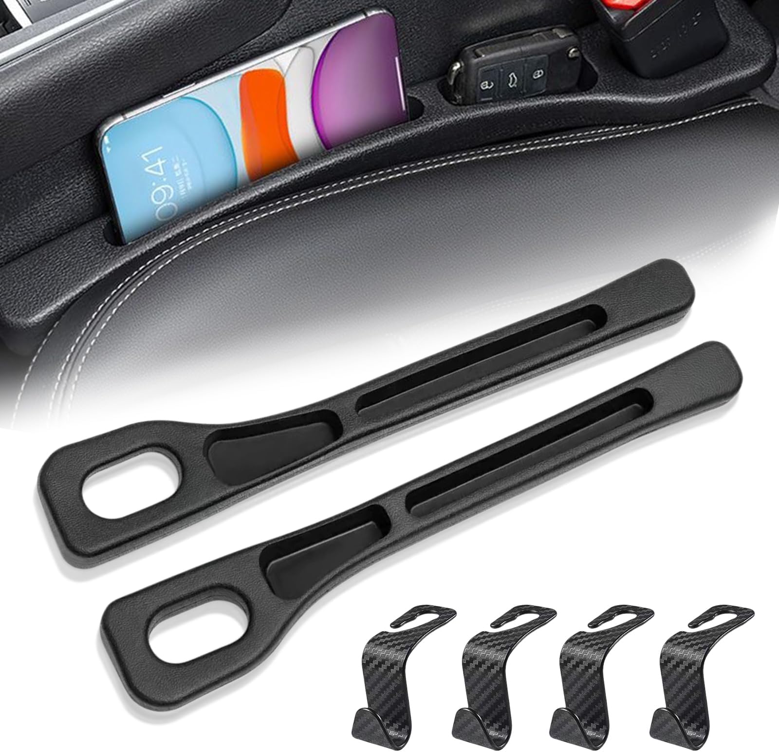 Car Seat Gap Filler Set, 2 Pieces Multifunctional Soft Foam Car Seat ...