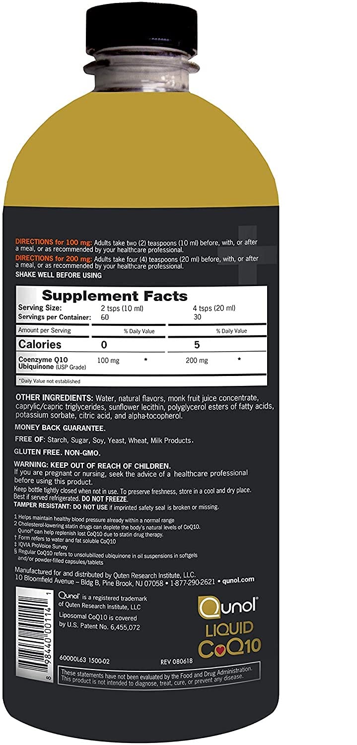 Qunol Liquid CoQ10 100 mg, suplemento natural de absor...B005YFY2MI ...
