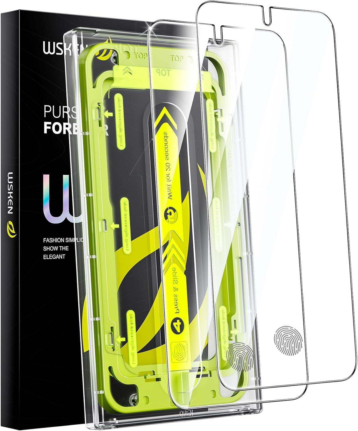 WSKEN for Samsung Galaxy S25 /S24 Screen Protector,[Auto-Dust Removal ...