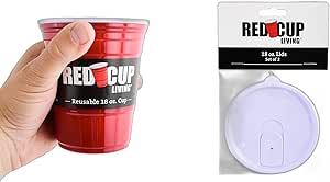 Amazon.com | Red Cup Living Reusable Party Cup Glass Tumbler | Multi ...