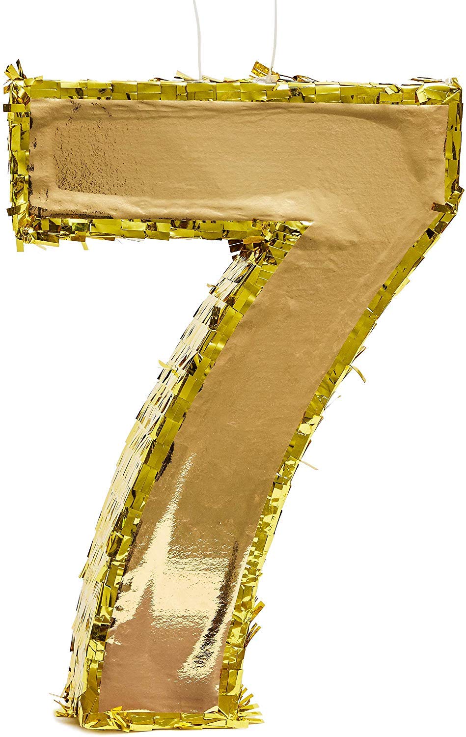 Gold Foil Number 7 Pinata for 7th Birthday Party Decorations ...
