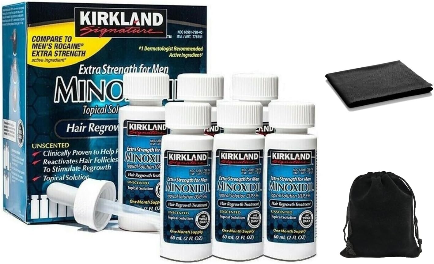 Amazon.com : Kirkland Signature Minoxidil for Men, Minoxidil Liquid ...