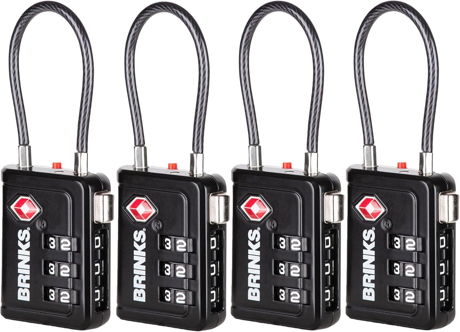 Amazon.com | Brinks TSA Accepted Indicator Luggage Lock, Black ...