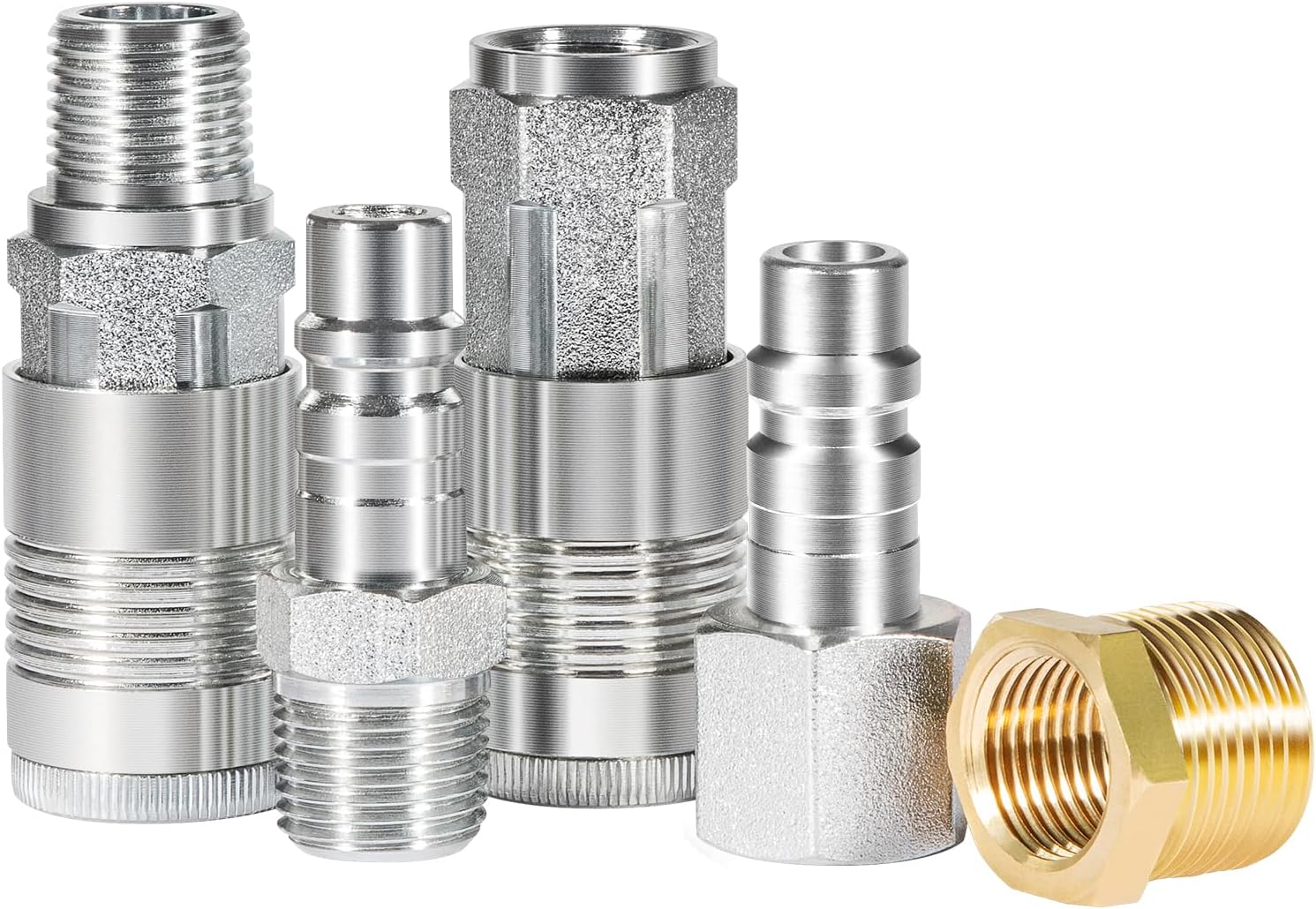 1/2" NPT G Style Air Coupler Plug and Air hose Fittings Reducer Bushing ...