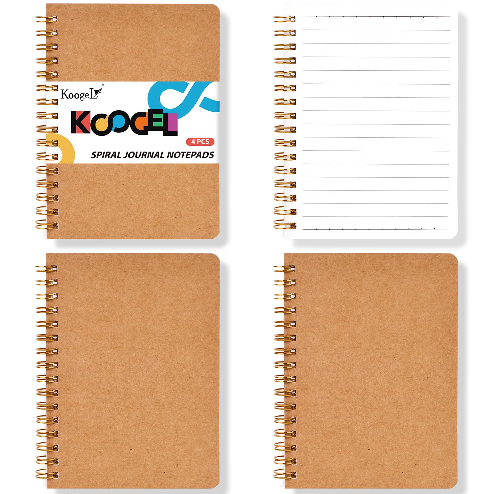 Snapklik.com : 4PCS Small Spiral Notebooks, 45x 5.7 Inch Mini Line ...