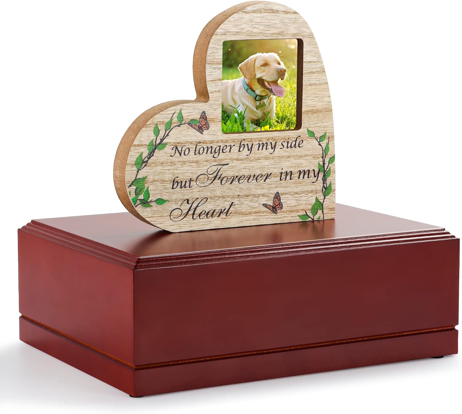 The7boX Animal Urn Wooden Urn Memorial Urn Dog Cat Pet Cremation Box ...