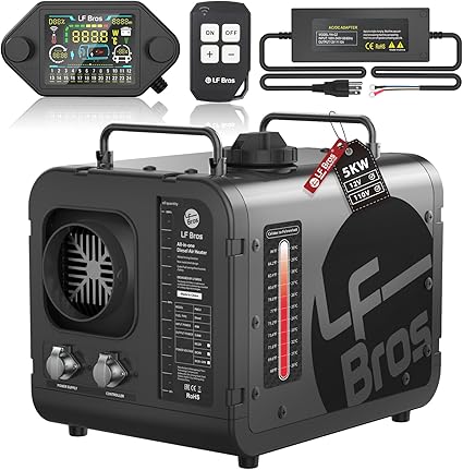 LF Bros 5KW Diesel Heater Pro, 110V 12V All in One Air Diesel Space ...