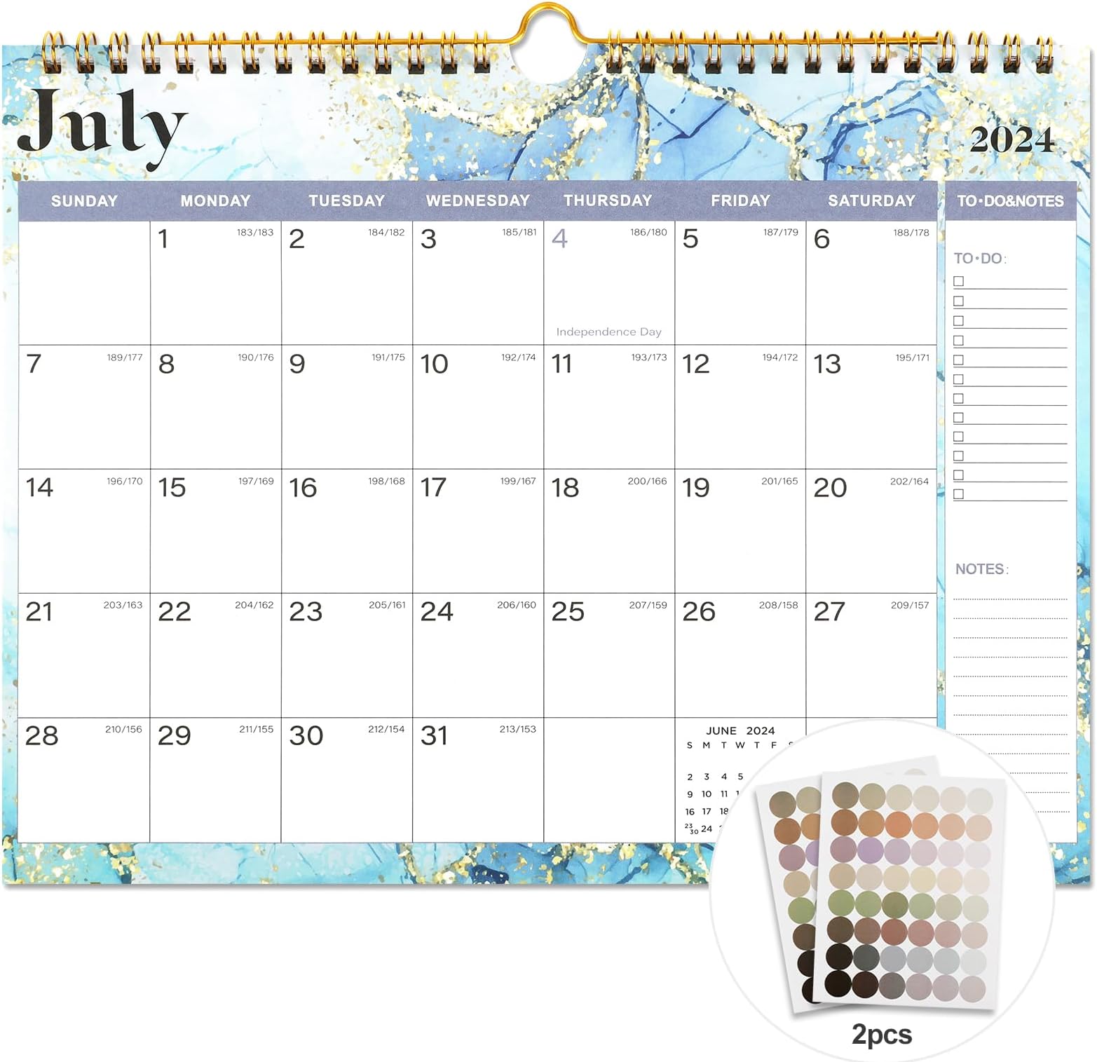 Amazon.com: Wall Calendar 2024-2025 Greenery Hanging Calendar - Apr ...