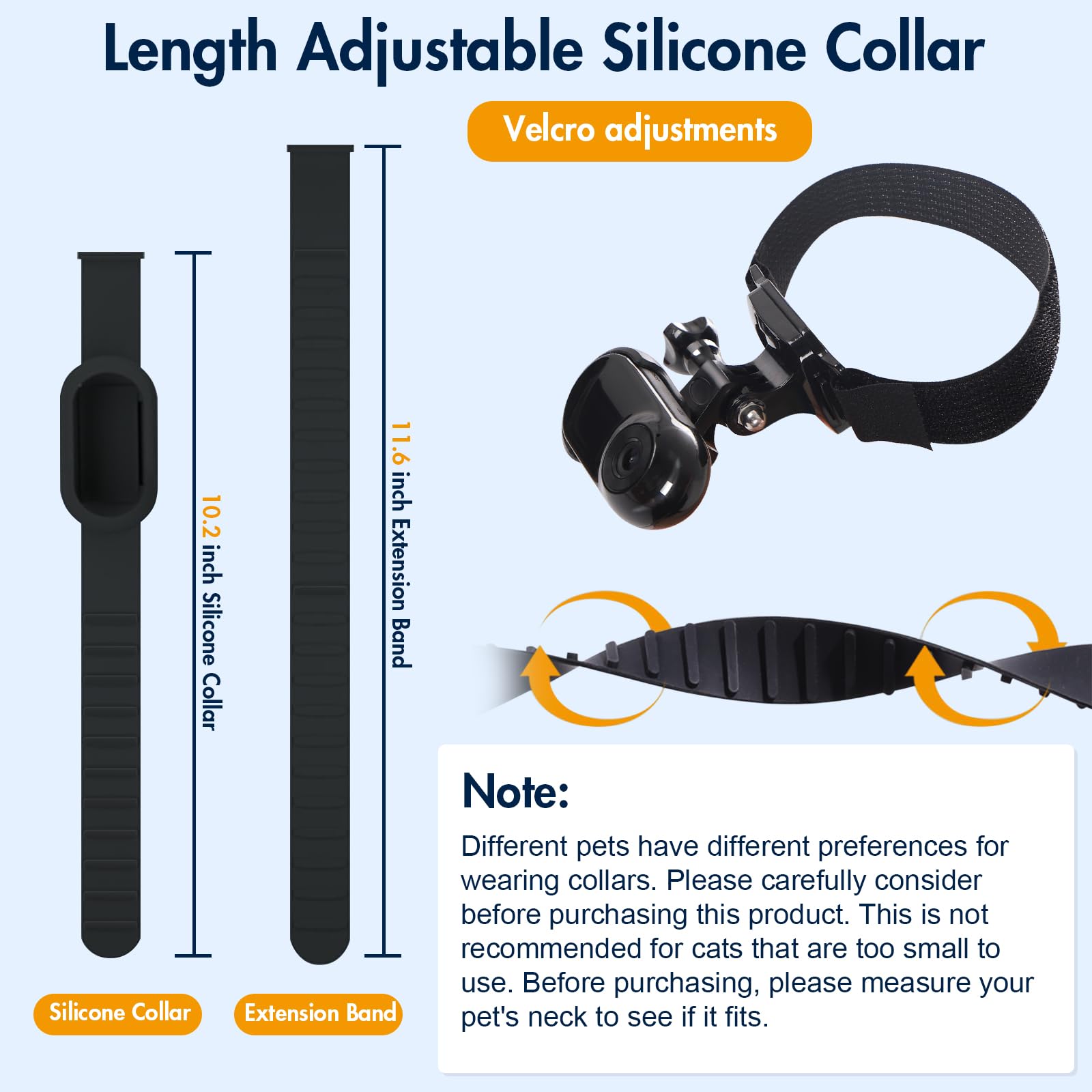 Cat Camera Collar - HD 1080P Home Wireless Pet Cameras - Mini Body ...