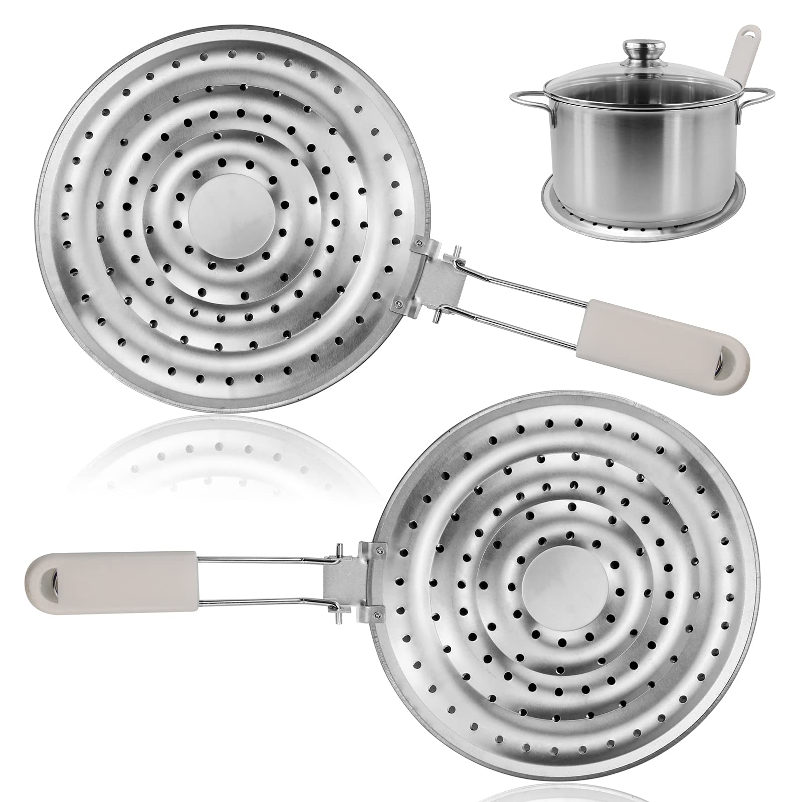 Buy WFPLUS 2 Pack 8 Inch Heat Diffuser Plate, Stainless Steel Heat ...