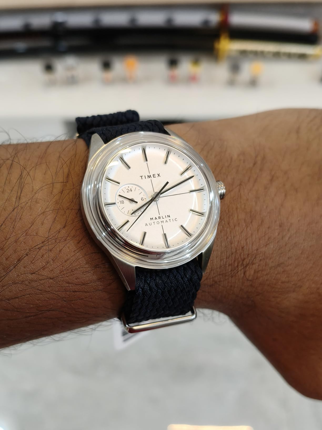 TIMEX Jet Mechanical Automatic Watch for Man with White Round Dial ...