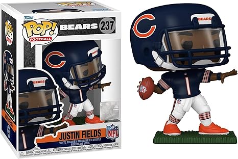 Amazon.com: Funko Justin Fields (Chicago Bears) NFL Pop! Series 11 ...