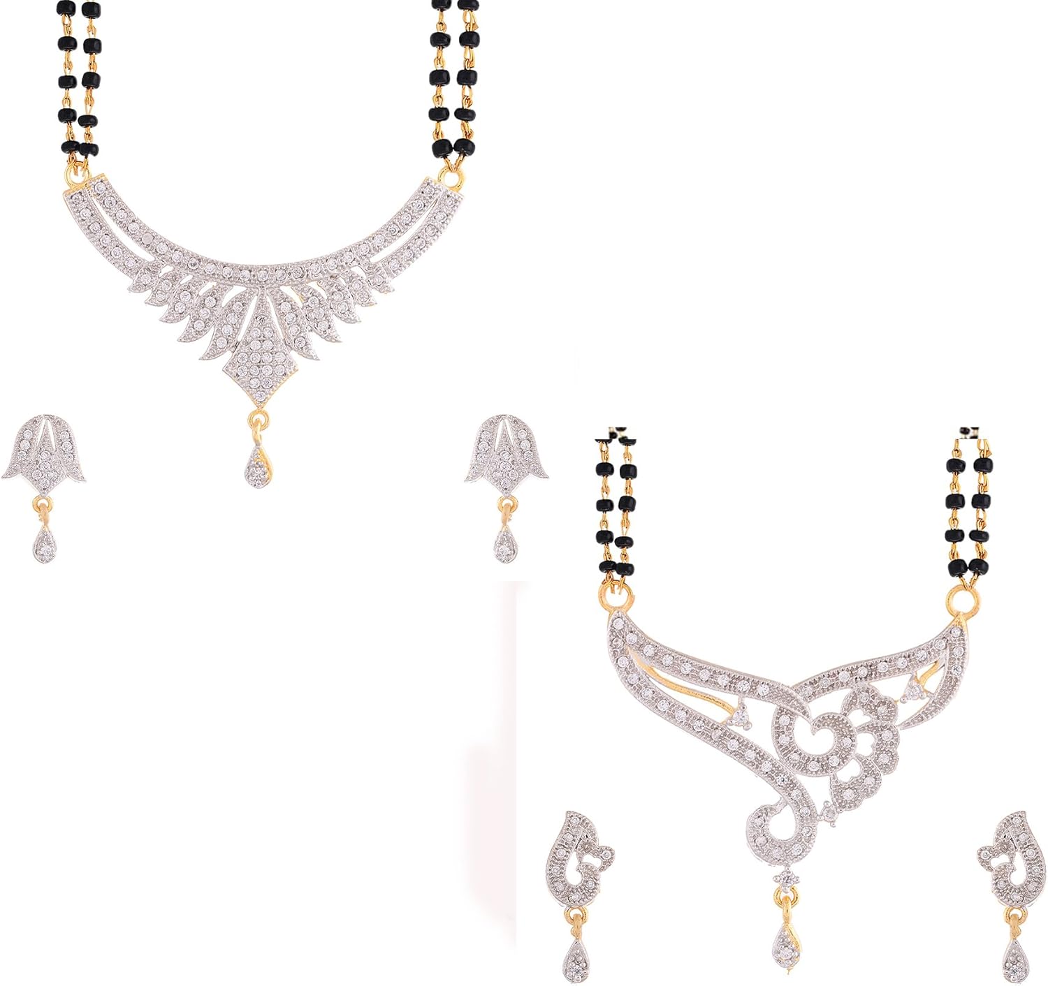 Amazon.com: Diyofa Fashion Jewellery AD American Diamond Stone ...