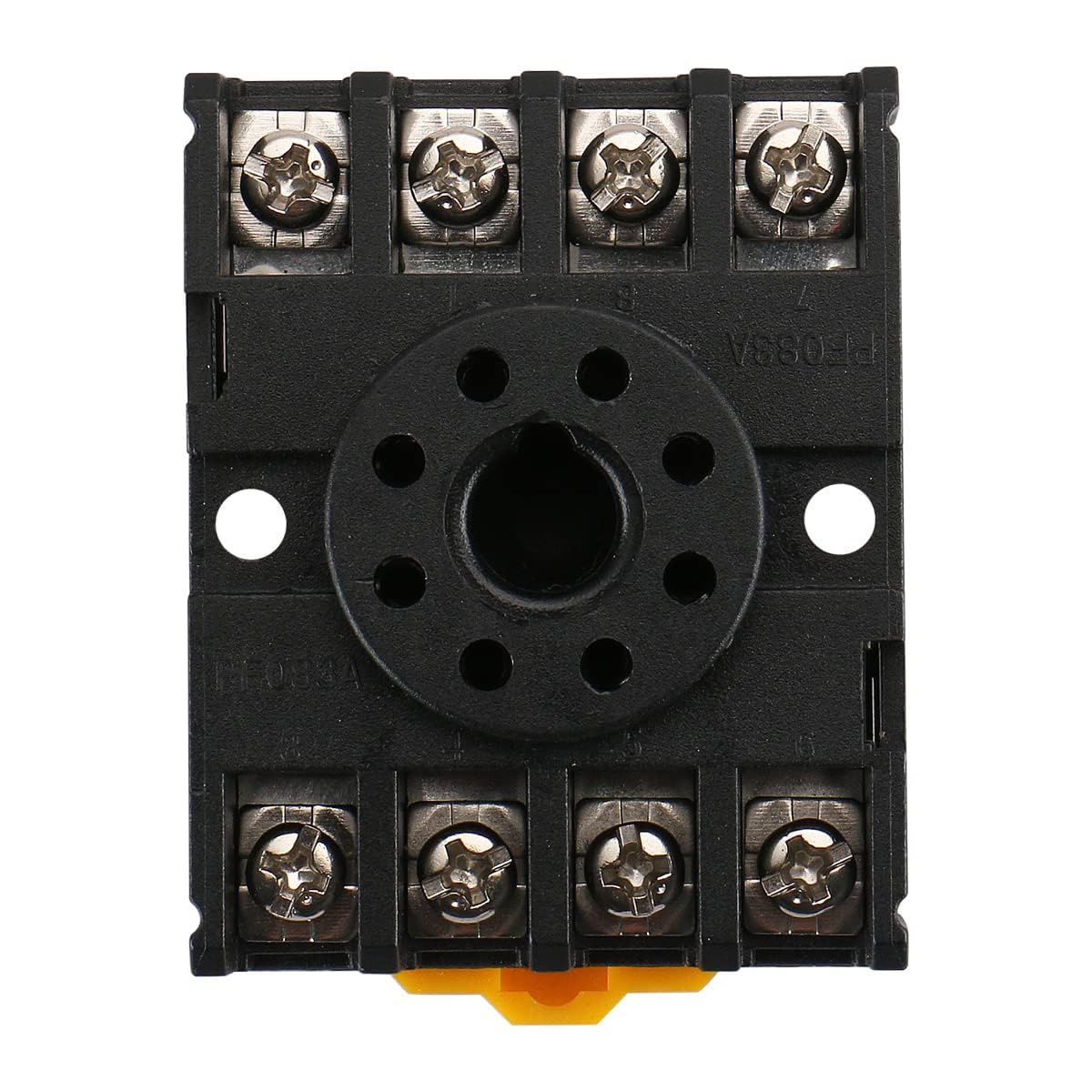Baomain 8 Pin Power Timer Relay Socket Base Holder PF083A for JTX-2C,MP2P-I,DH48S,AH3-2,AH3-3 (1 ...