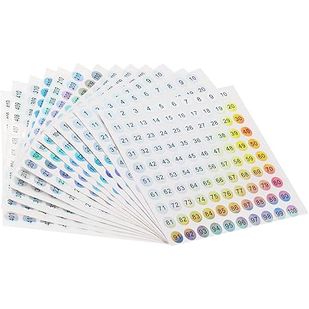 Amazon.com : 2 Sets Number Stickers (Number 1-300), Self Adhesive Label ...