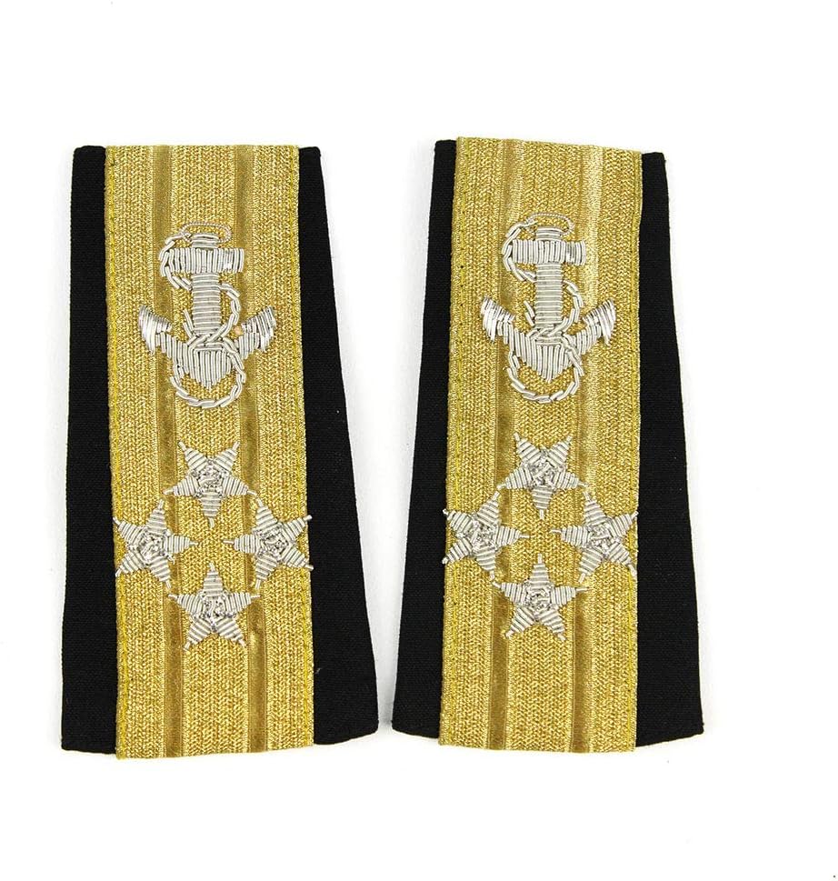 Amazon.com: Pair of United States Navy Admiral Soft Epaulets, Admiral