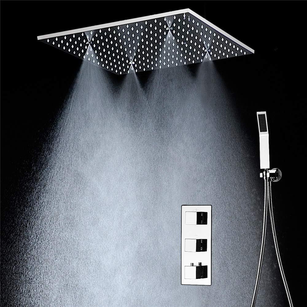 Amazon.com: HNBMC Luxury Embedded Shower Set, Auto-Thermostat Control ...