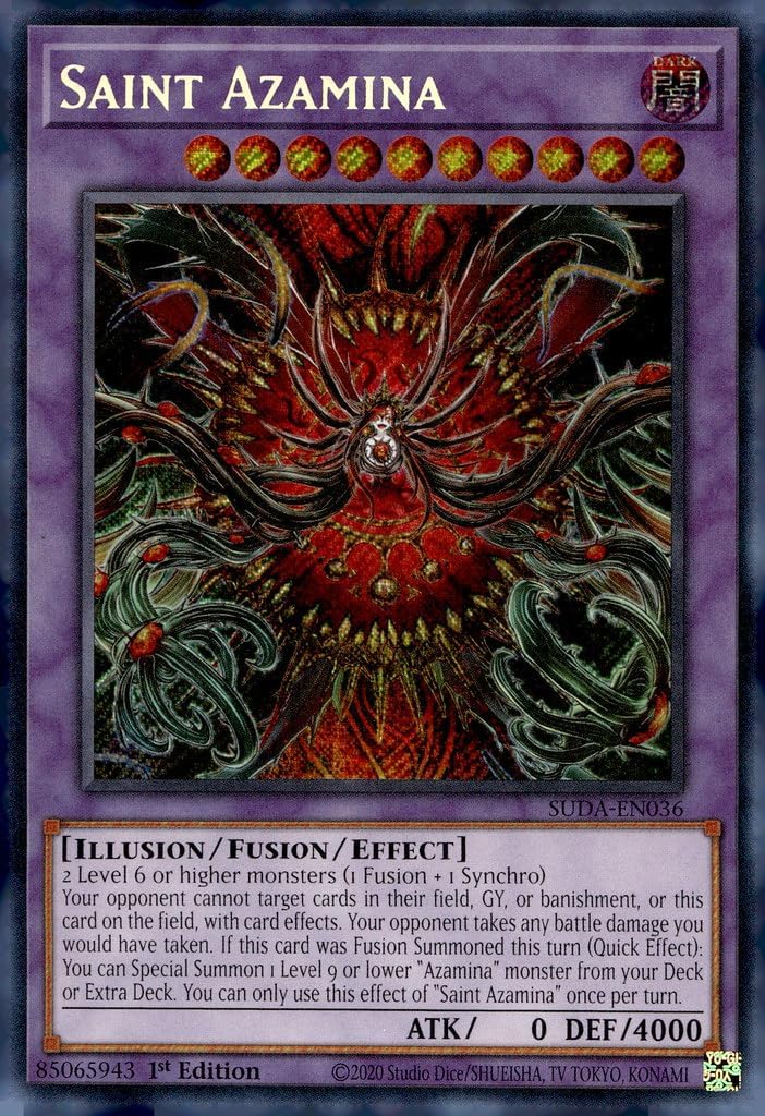 Amazon.com: Saint Azamina - SUDA-EN036 - Secret Rare - 1st Edition ...