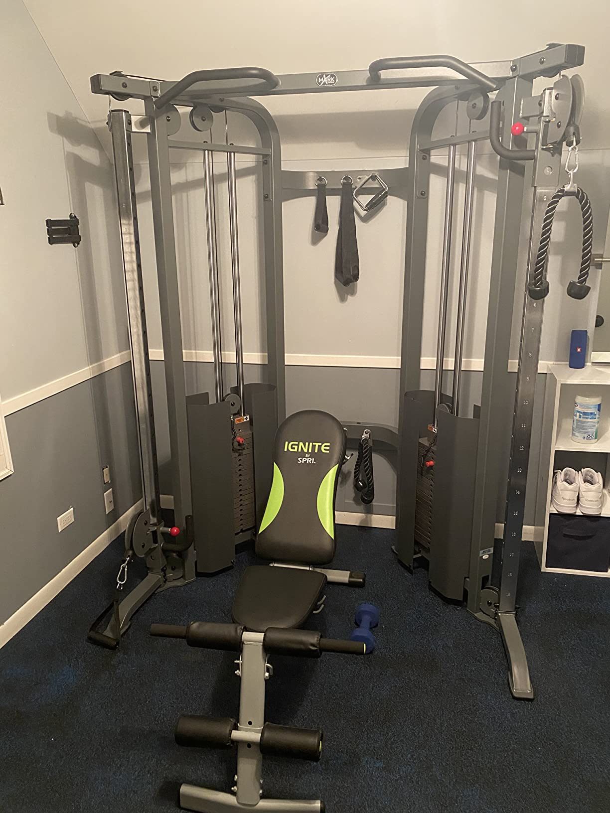 $117/mo - Finance XMark Home Gym Functional Trainer Cable Machine, Dual ...