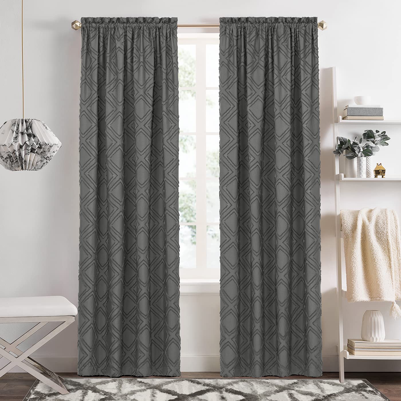 Amazon.com: Blake Rod Pocket Window Curtain Panel - 42 Inch Width, 84 ...