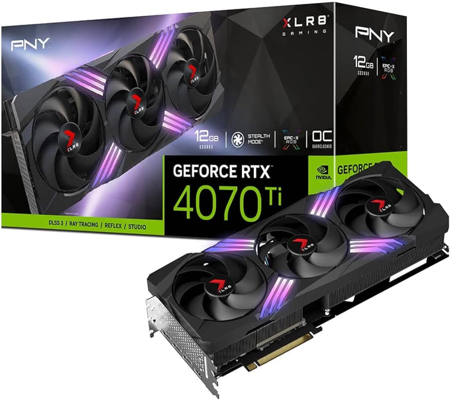 PNY Scheda grafica Nvidia GeForce RTX 4070 Ti XLR8 Gaming Verto TF OC 12 GB : Amazon.it: Informatica