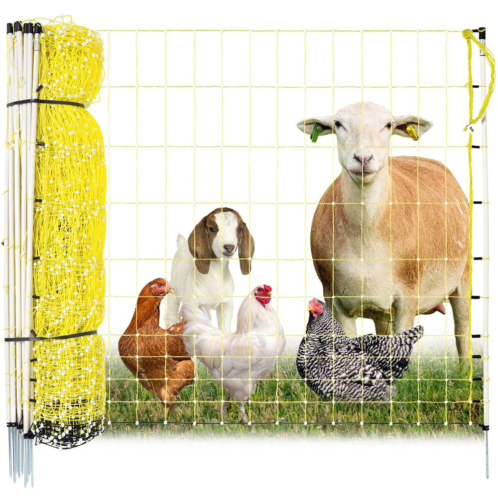 Amazon.com: Premier 1 Portable Electric Chicken Net Fence with Built-in ...