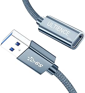 Amazon.com: ULTIENCE USB-C Female to USB 3.0 Male Adapter Cable, 10Gbps ...