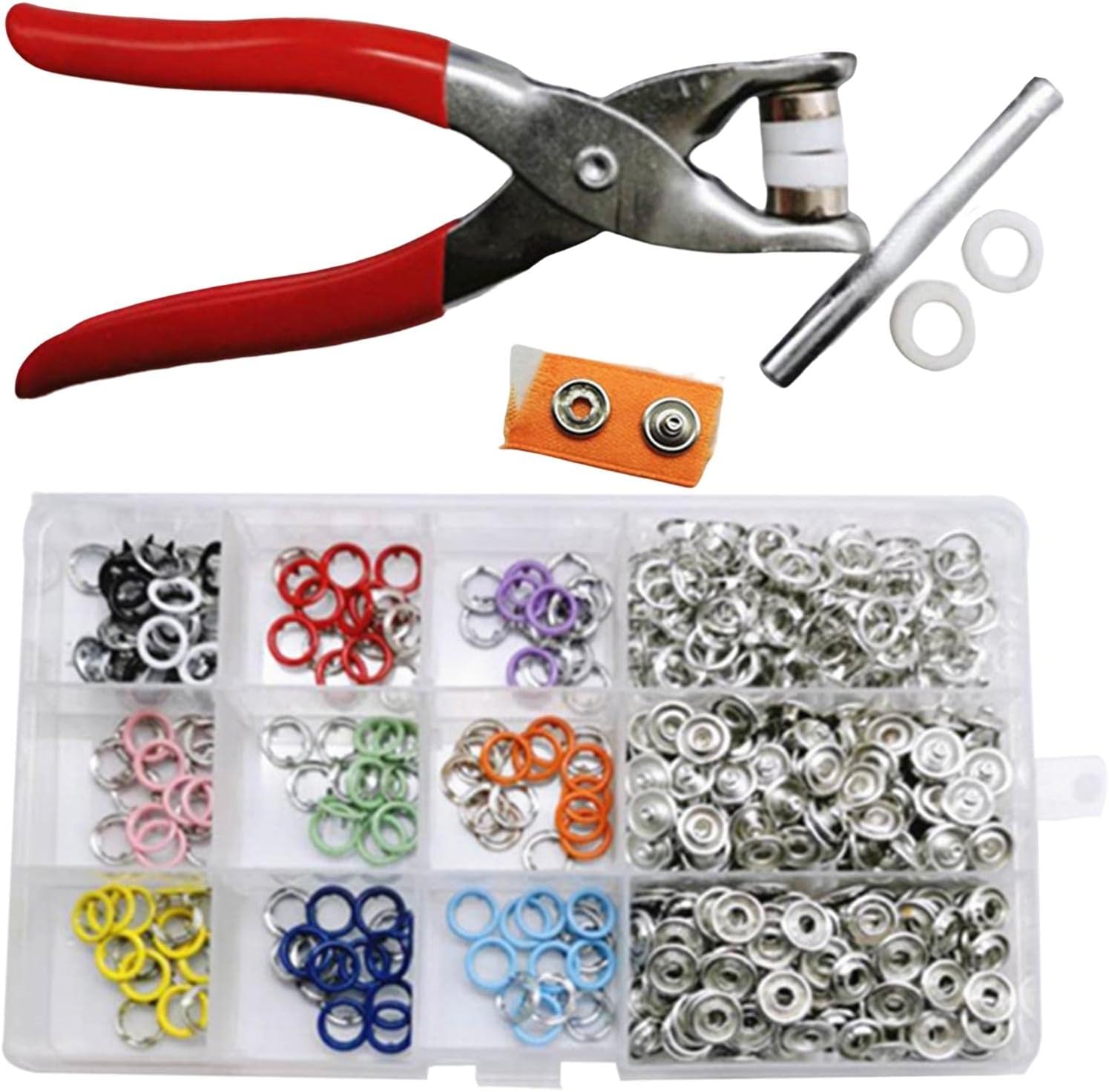 Amazon.co.jp: Kioware 10色のスナップファスナーセット メタルプロング中空スナップファスナーDIY用 : ホビー