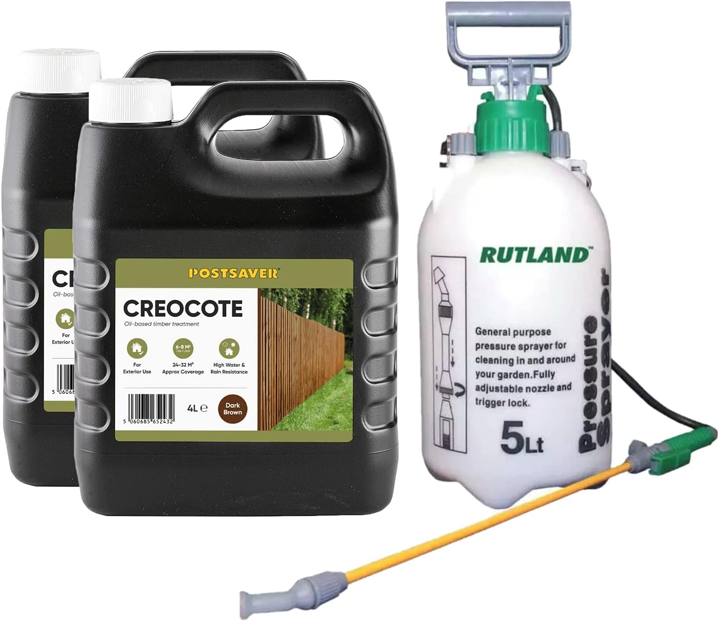 Creosote Creocote Substitute, Postsaver Dark Brown Oil Based Timber ...