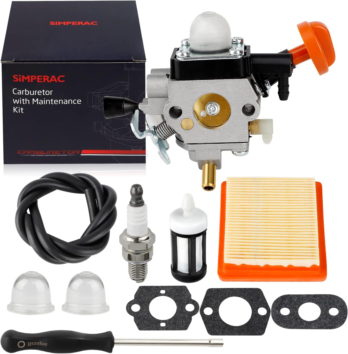 Amazon.com: SIMPERAC FS131R Carburetor for Stihl 4180-120-0617 FS131 ...