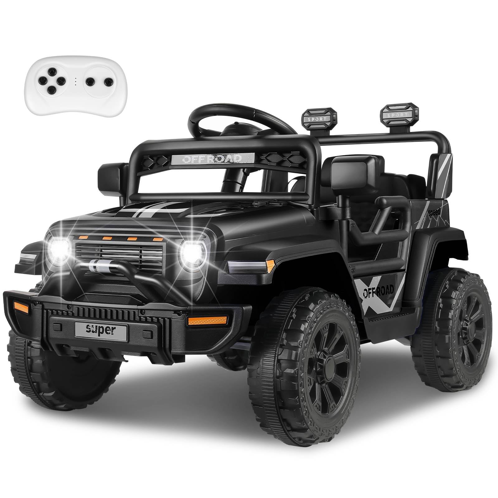 Snapklik.com : Hikole 12V Ride On Jeep Toys For Kids, Battery Powered ...