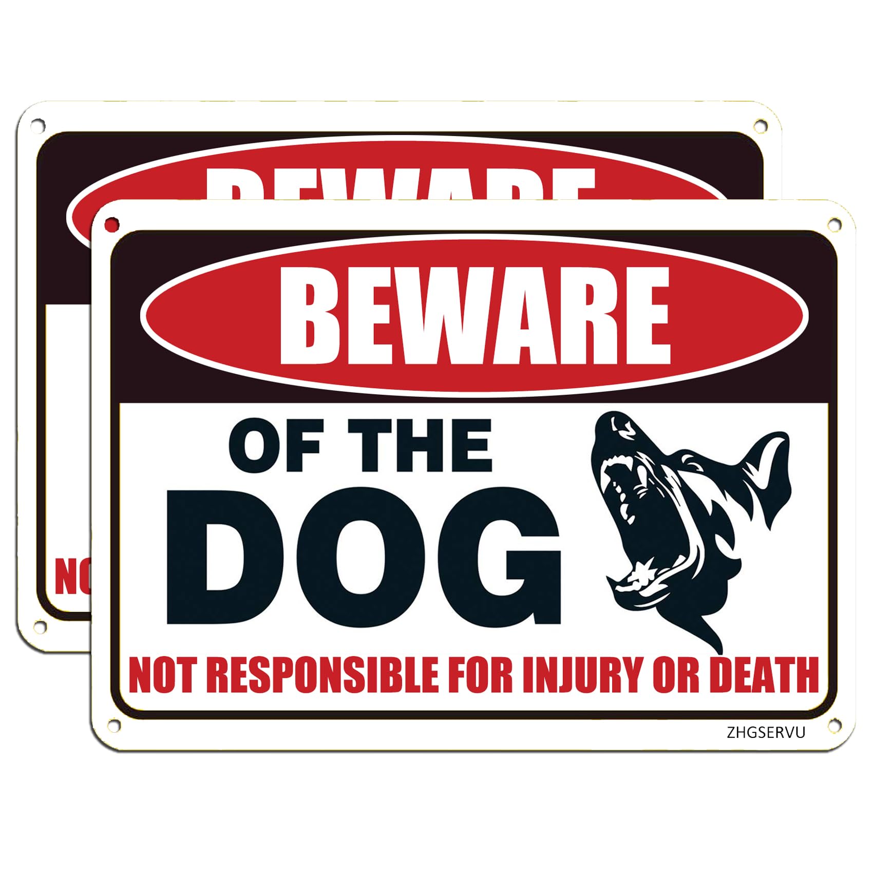 Snapklik.com : Warning Beware Of Dog Sign 10 X 7 Inches - Rust Free ...