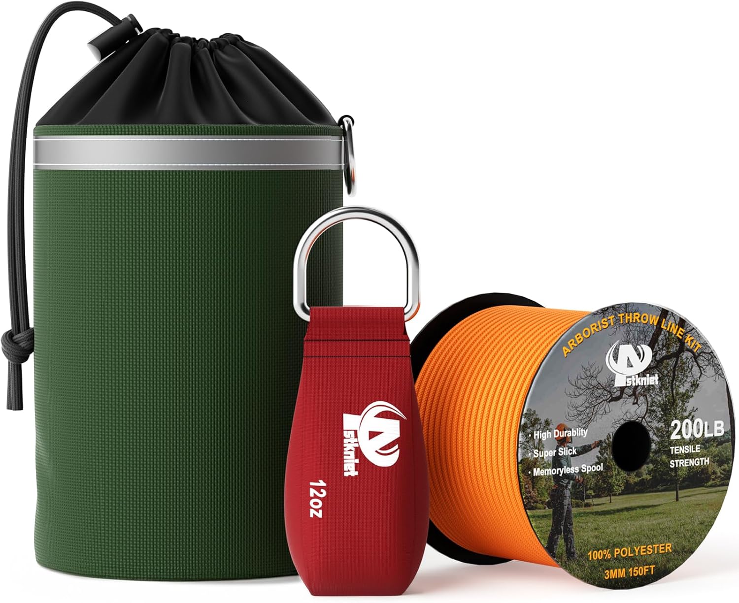 Amazon.com: Aystkniet Arborist Throw Line Kit with Slick Rope & 12/14 ...