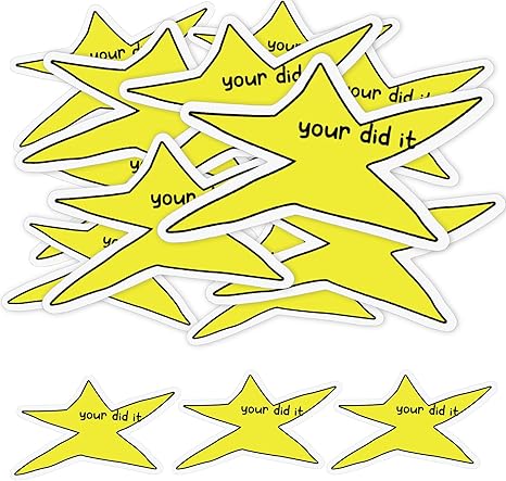 Amazon.com: Watersay 200 Pcs Your Did It Star Meme Sticker Bulk Funny ...