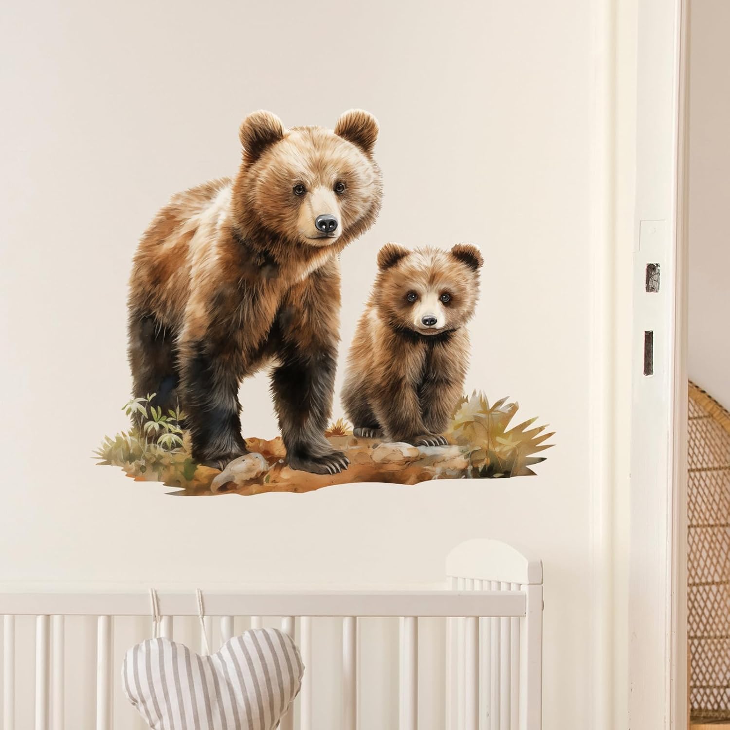 Amazon.com: RoyoLam Lifelike Bear Wall Stickers for Nursery Mama Bear ...