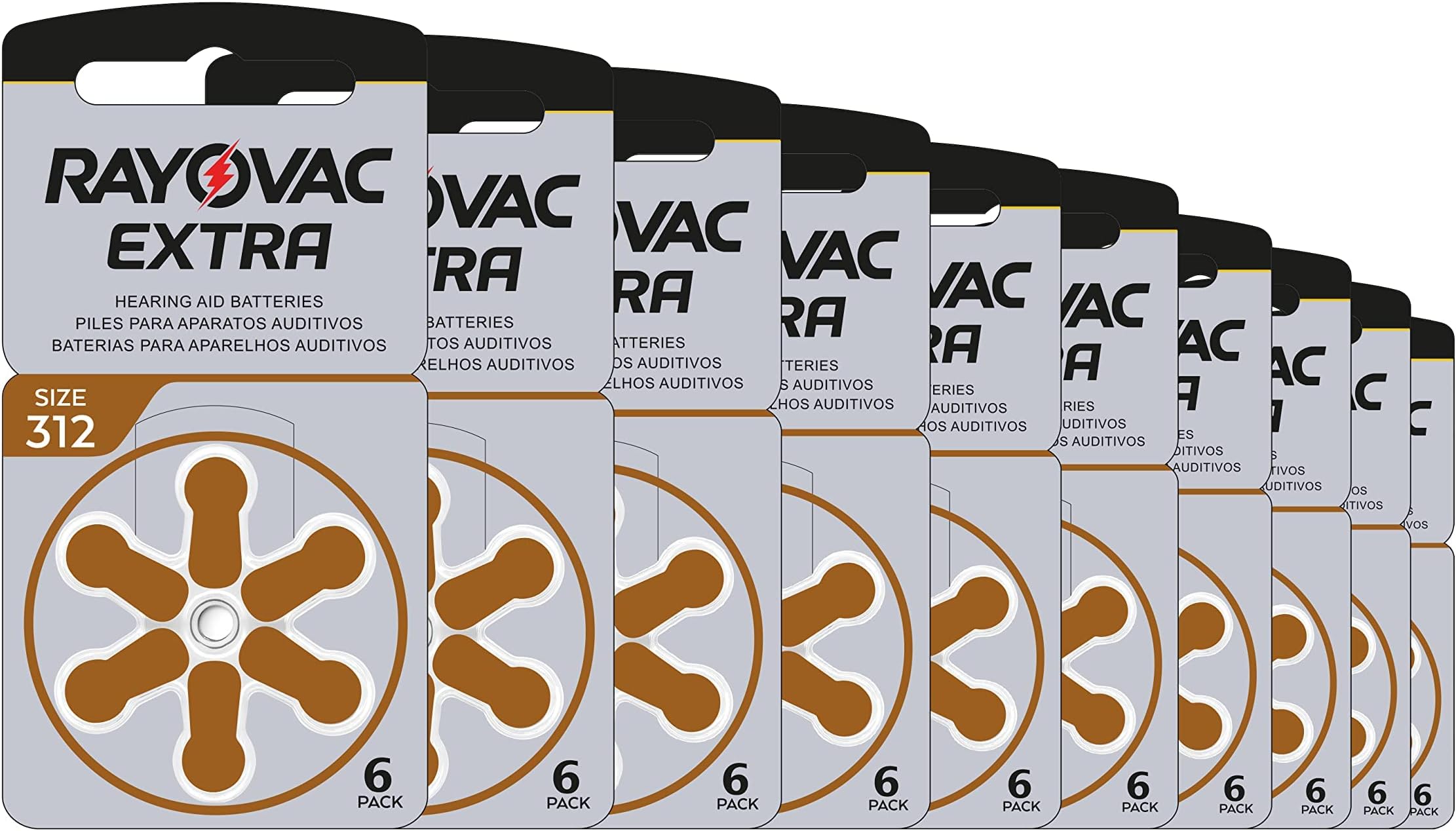 Amazon.com: Rayovac Extra Advanced, size 312 Hearing Aid Battery (pack ...