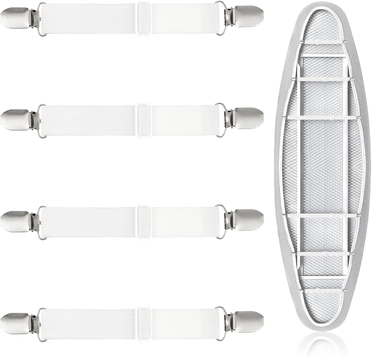 Amazon.com: Mabor 4Pcs Adjustable Bed Sheet Fasteners Suspenders ...