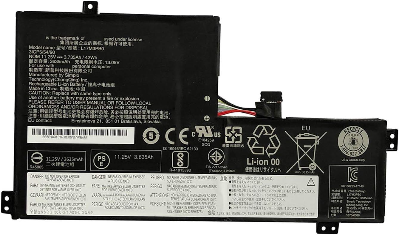 Amazon.com: IZKROR L17M3PB0 42Wh Laptop Battery Replacement for Lenovo ...