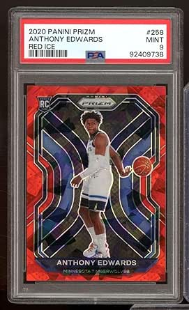 Amazon.com: Anthony Edwards Rookie Card 2020-21 Panini Prizm #258 PSA 9 : Collectibles & Fine Art