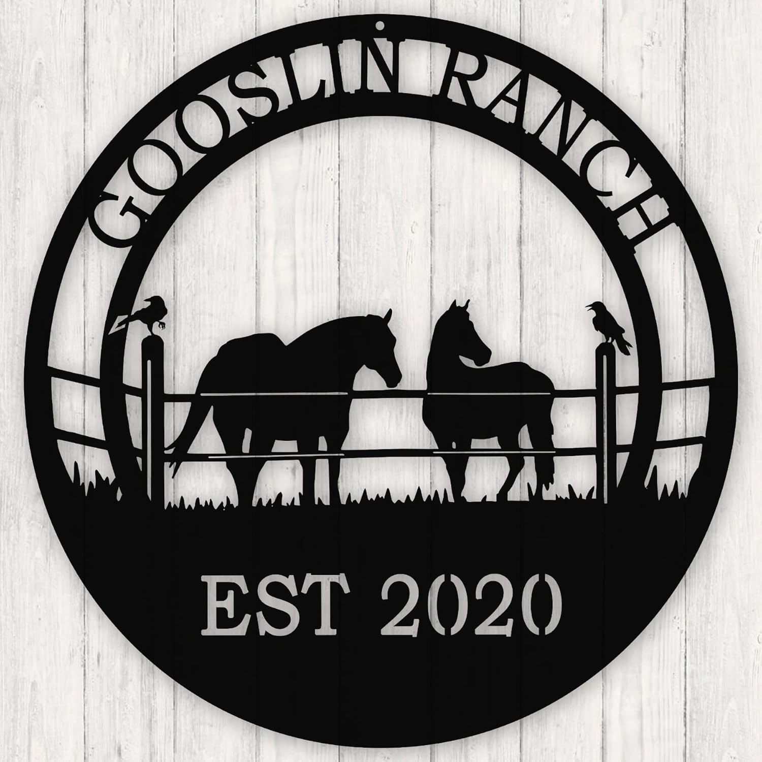 Amazon.com: Custom Metal Ranch Sign - Outdoor Western Barn Decor ...