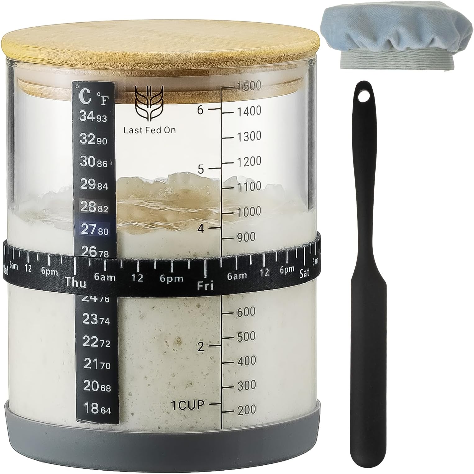 Amazon.com: Sourdough Starter Jar - Half Gallon Wide Mouth Jar for ...