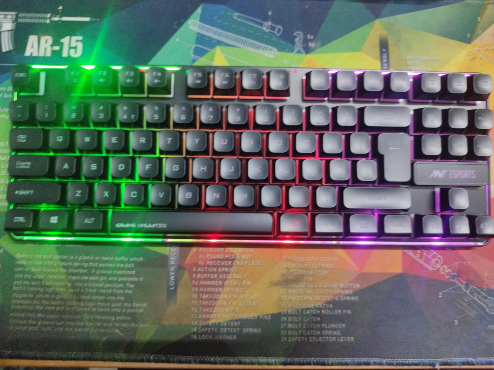 Ant Esports MK720 Pro V2 Wireless TKL RGB Gaming Membrane Keyboard ...