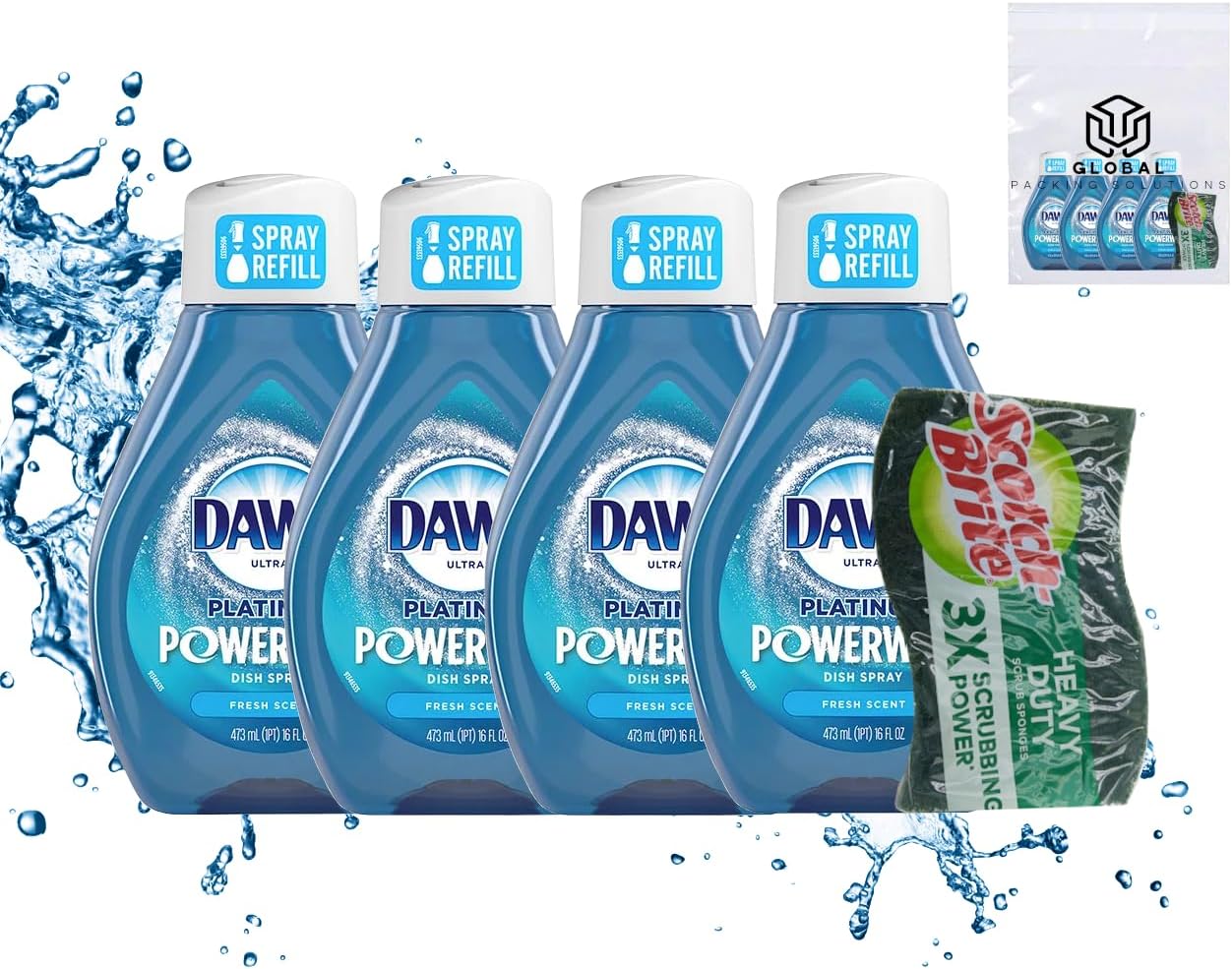 Amazon.com: Dawn Platinum Powerwash Dish Soap Spray Refill Fresh Scent ...