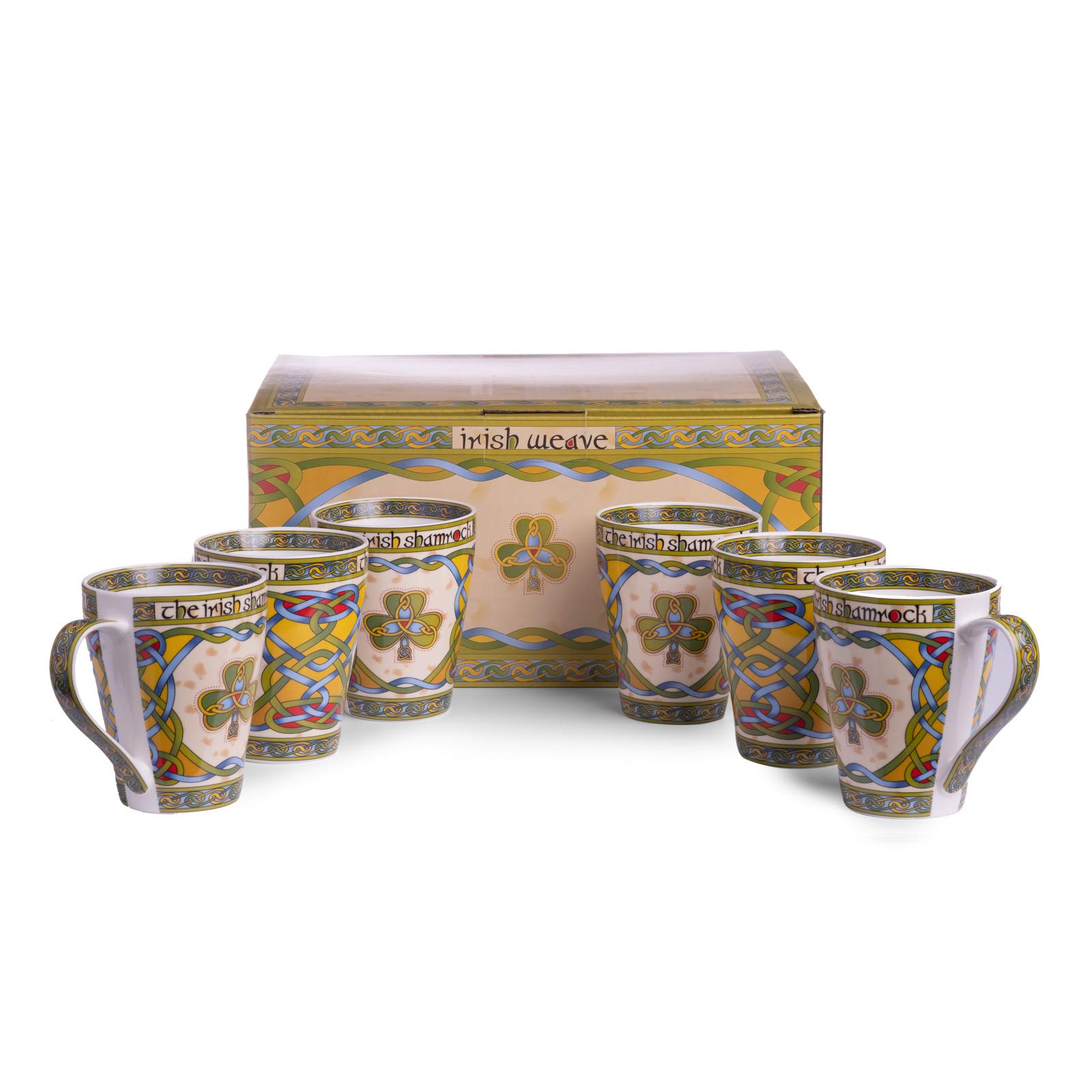 Amazon.com | Irish Claddagh Cup Set of Six 14oz Tea Cups Come in a ...