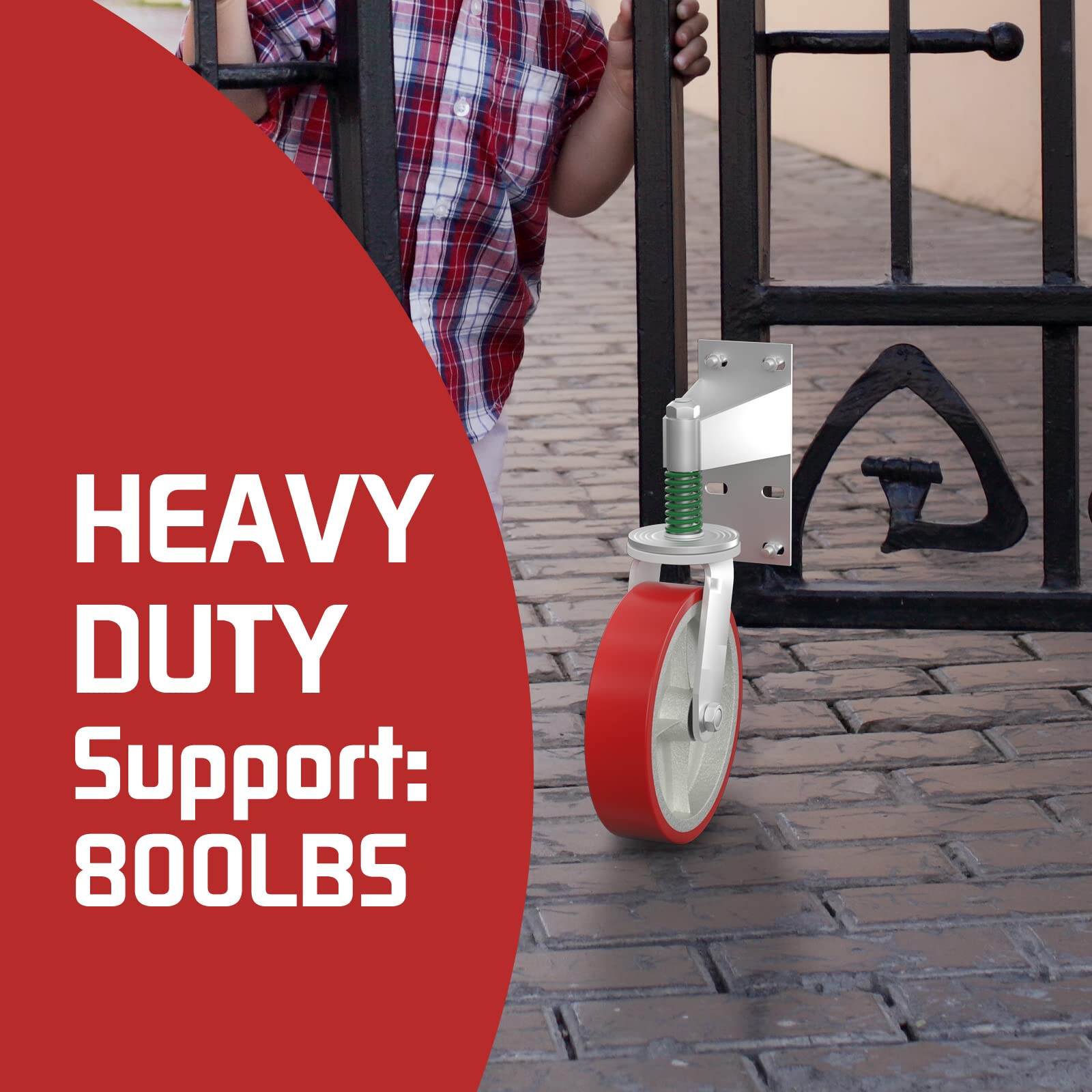 Snapklik.com : Uscaster Gate Wheel 8inch Fence Gate Wheels For Metal ...