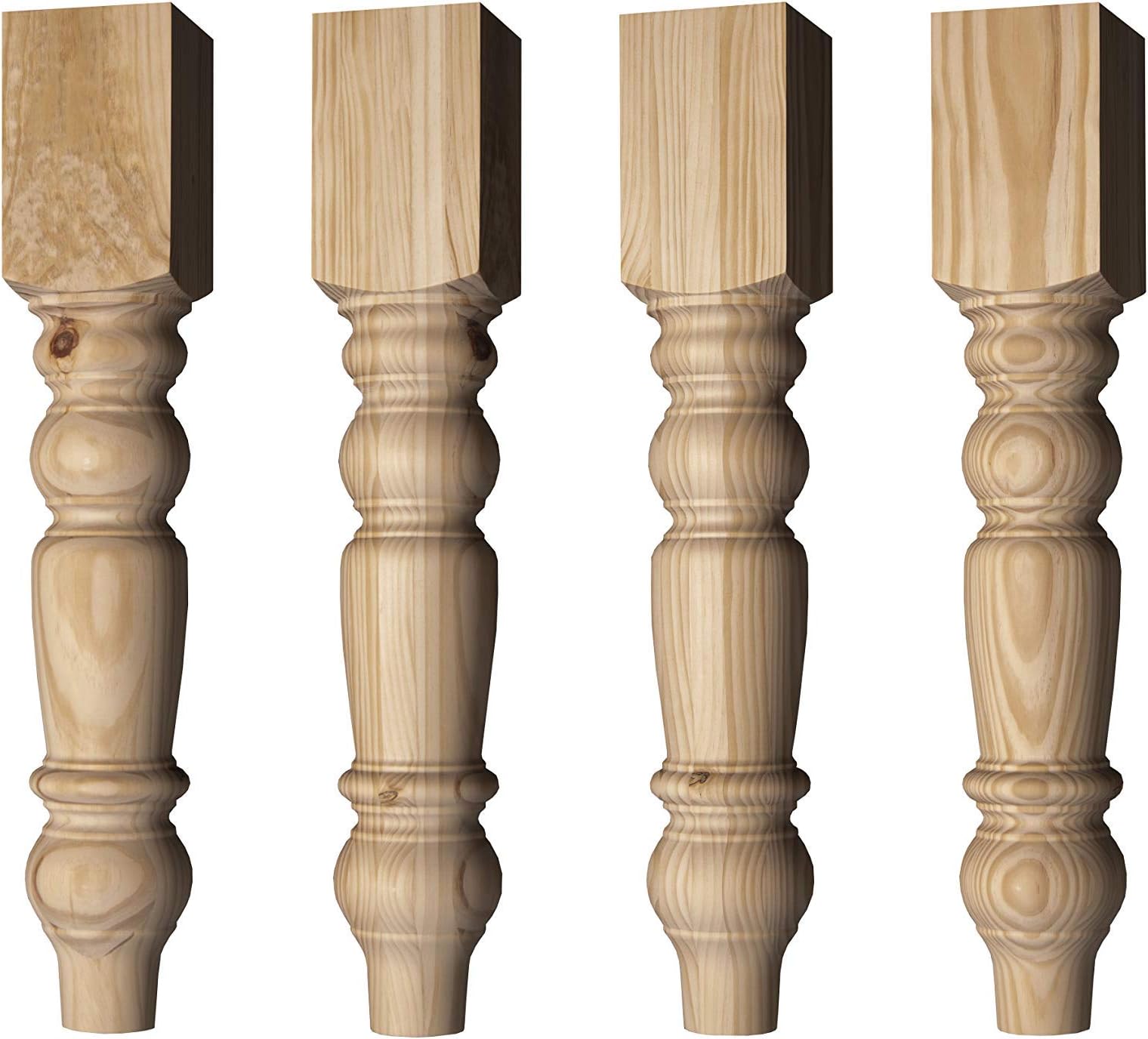 Amazon.com: DESIGN 59 Chunky Hardwood Unfinished Farmhouse Dining Table ...
