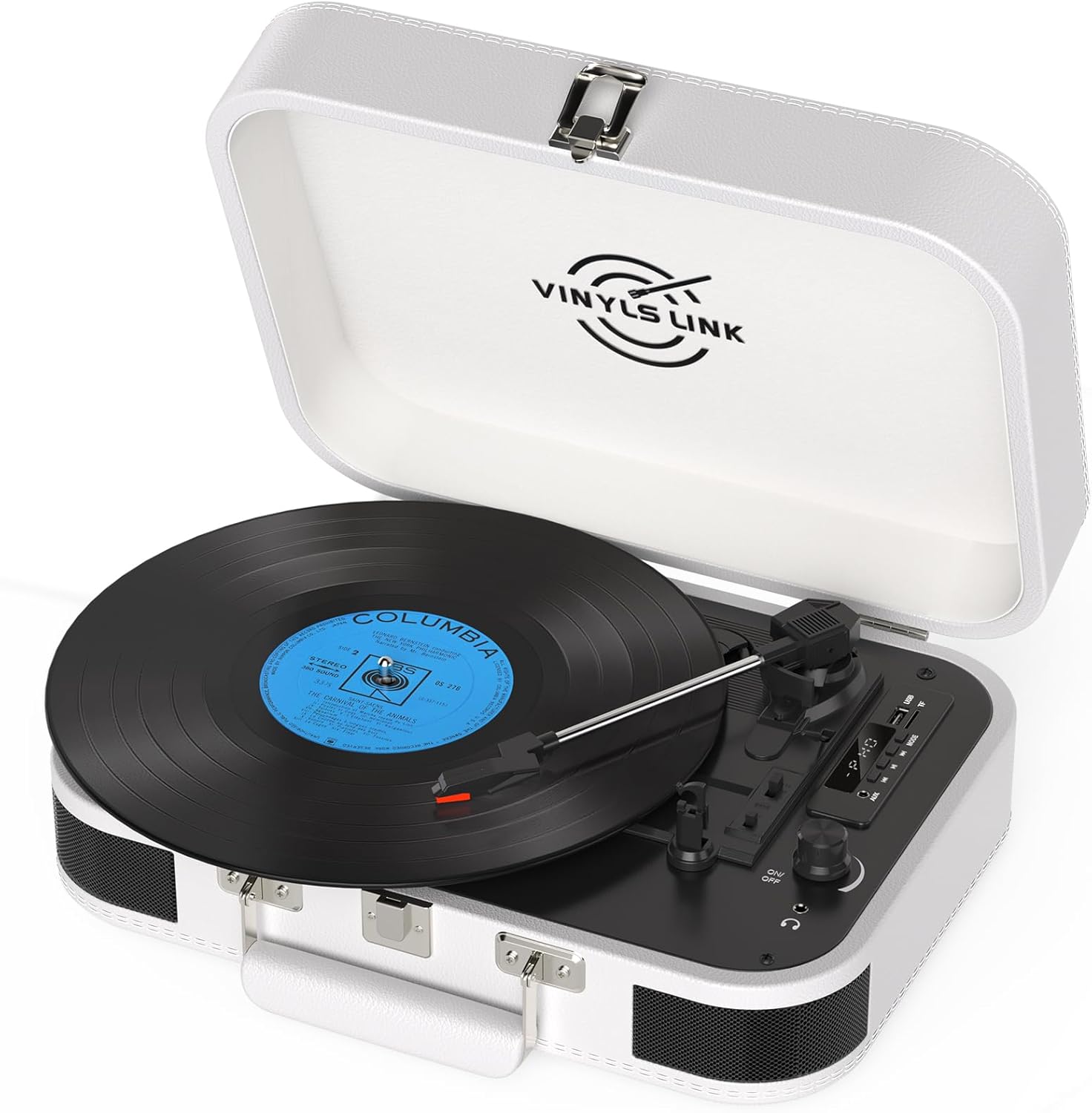 Amazon.com: VINYLS LINK Vinyl Record Player 3 Speed Bluetooth Turntable ...