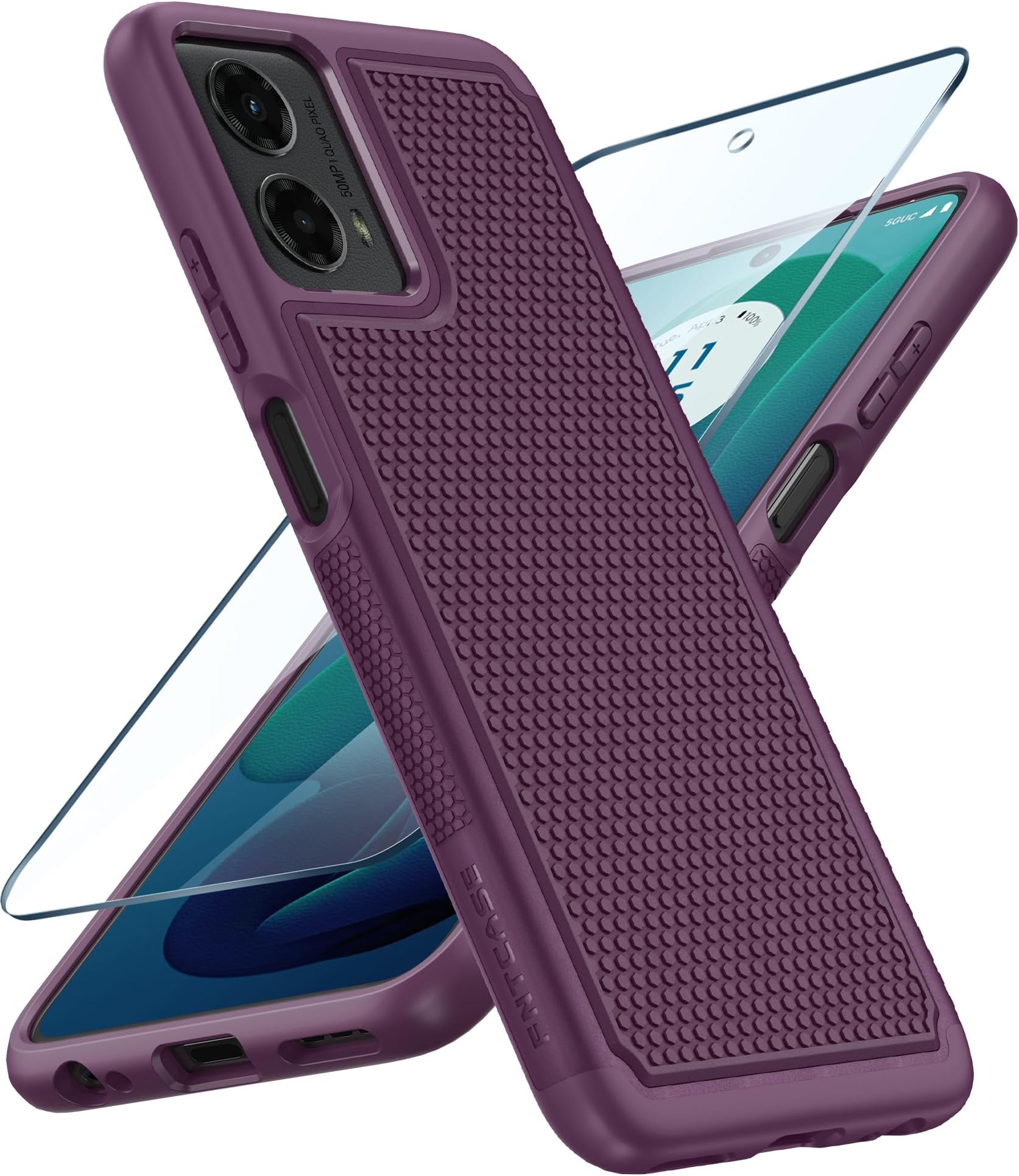 Amazon.com: FNTCASE for Motorola Moto G-5G-2024 Case: Dual Layer Heavy ...